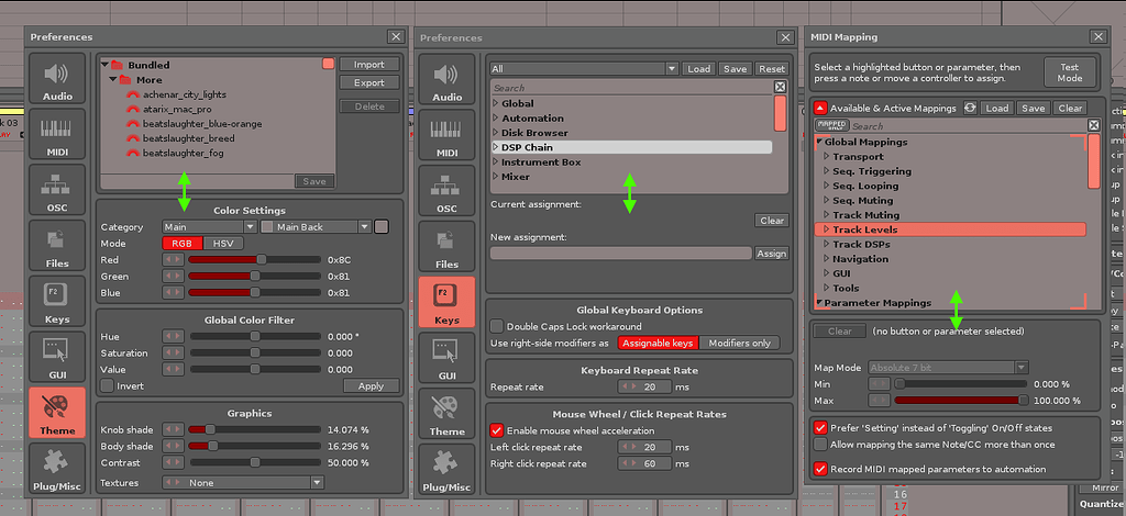 Ability to modify the height in the "Theme", "Keys" & "MIDI Mapping" panels - Ideas ...