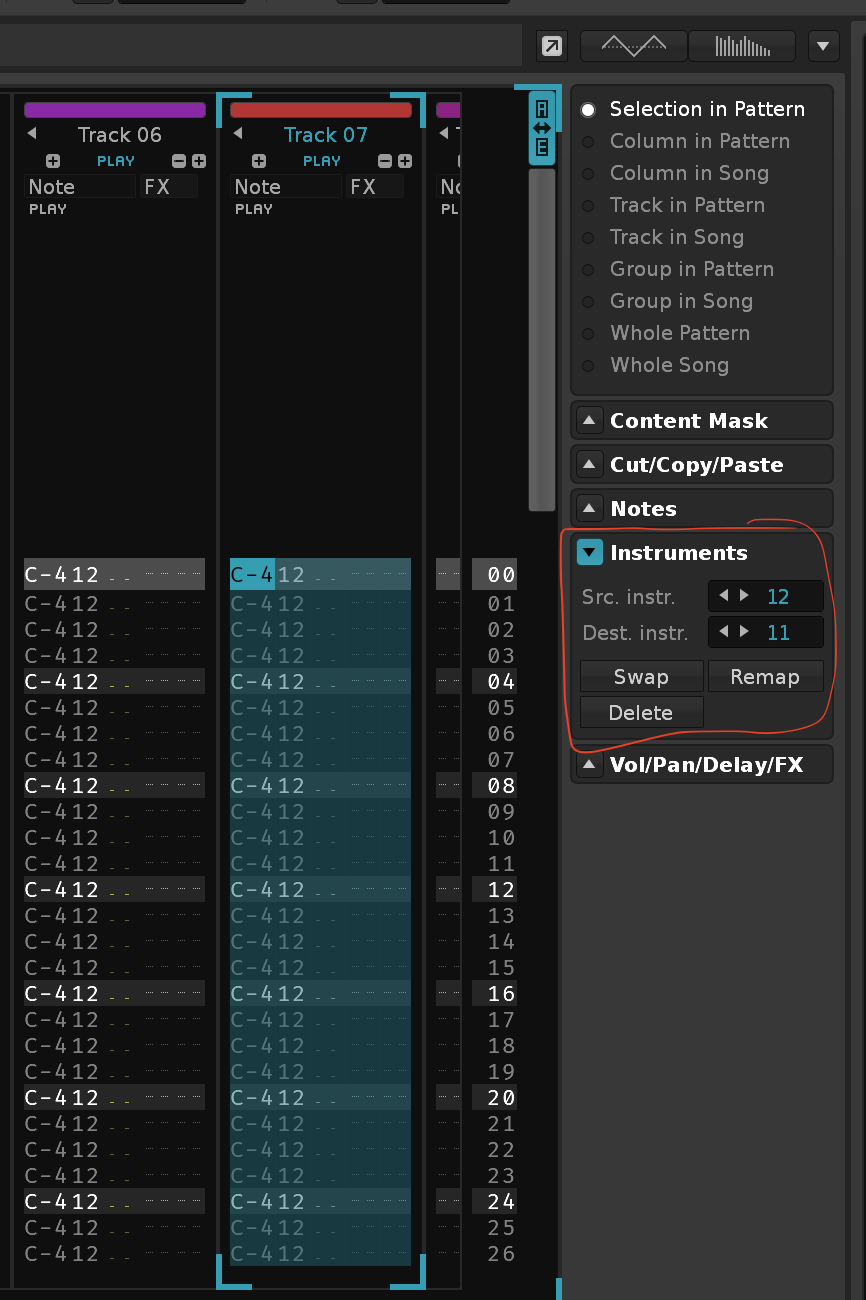 Copy samples ( melody) and change to another sample in a track can that ...